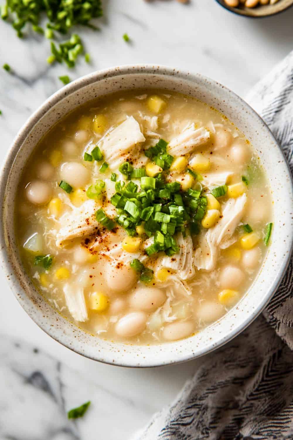 Hearty & Creamy Crockpot White Chicken Chilli