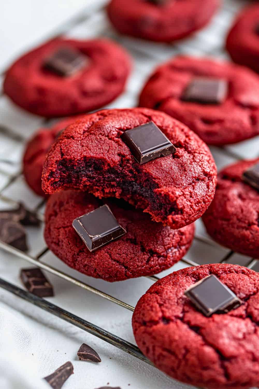 16 Easy Frosted Red Velvet Cookies