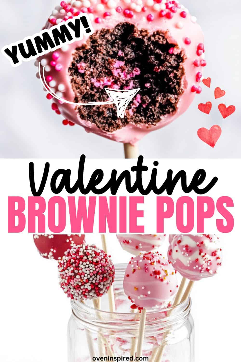 Easy Valentine Brownie Pops