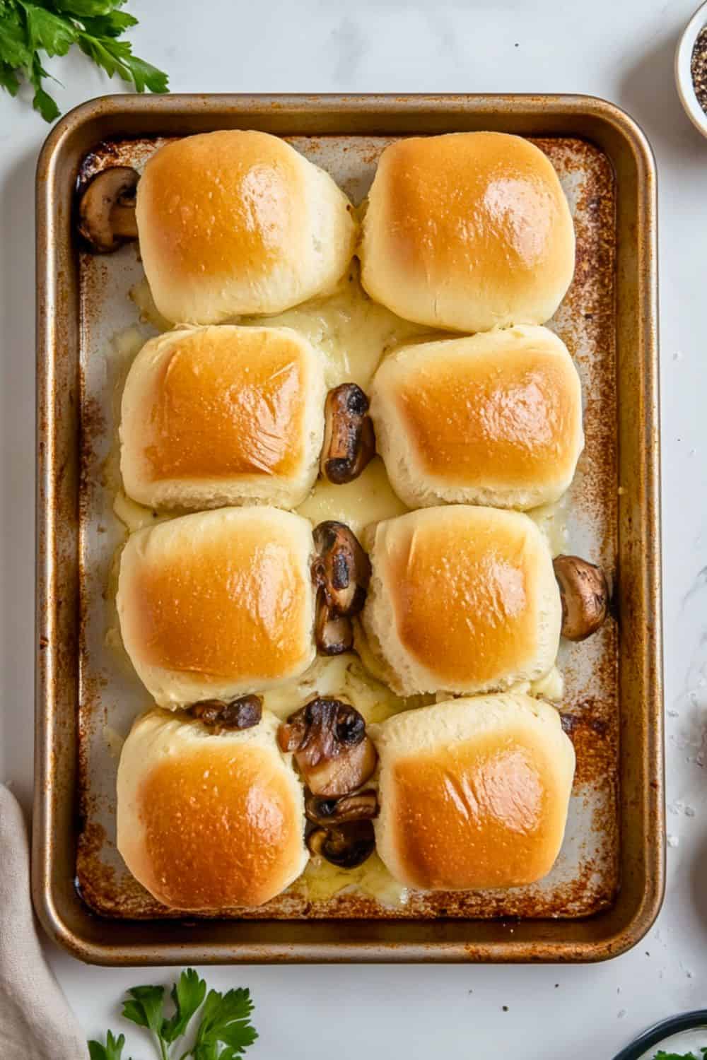 Mouth Watering Mushroom & Swiss Sliders