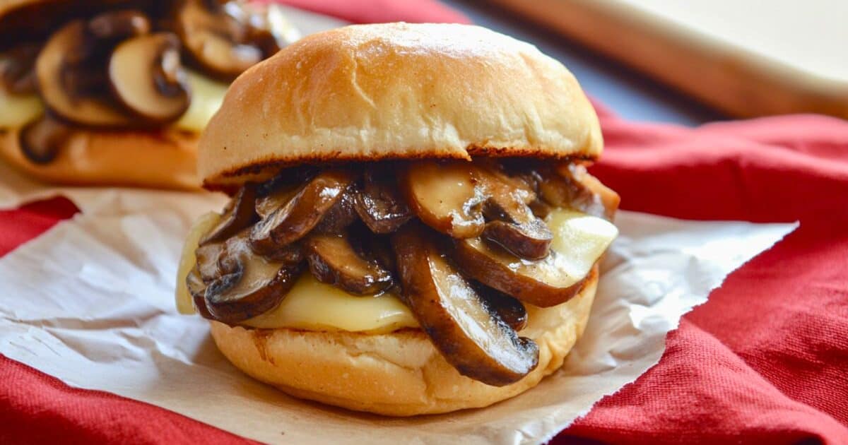 Mouth Watering Mushroom & Swiss Sliders