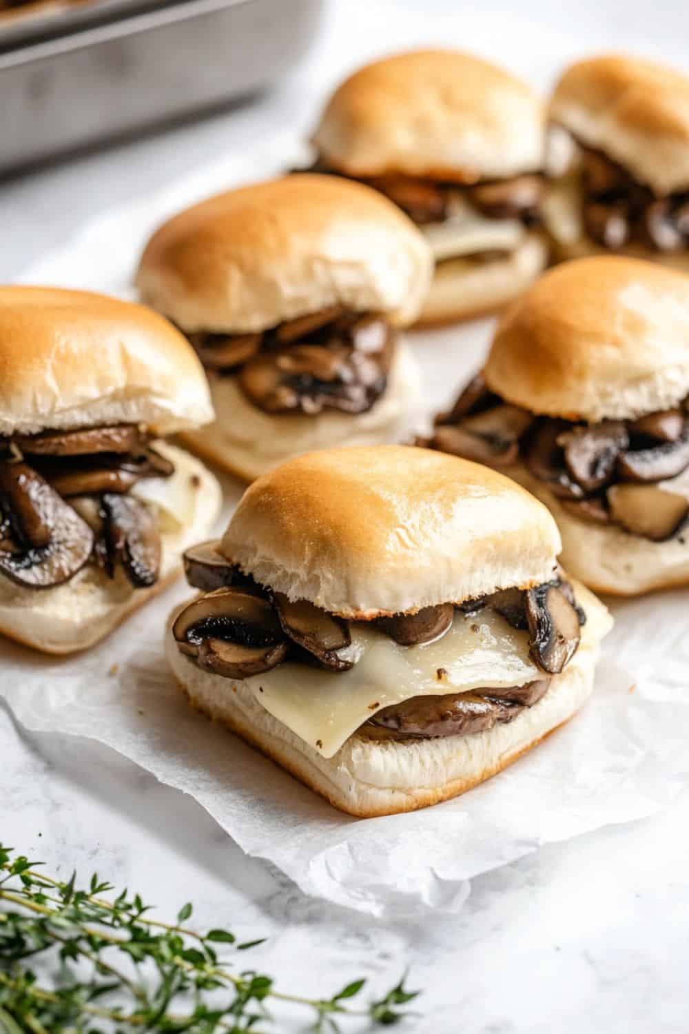 Mouth Watering Mushroom & Swiss Sliders