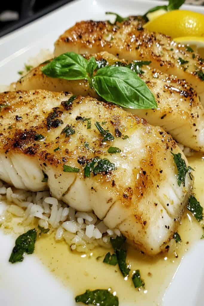 Baked Mediterranean Cod with Lemon & Garlic Recipe