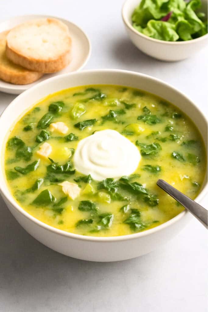 Summer Spinach And Zucchini Soup Recipe