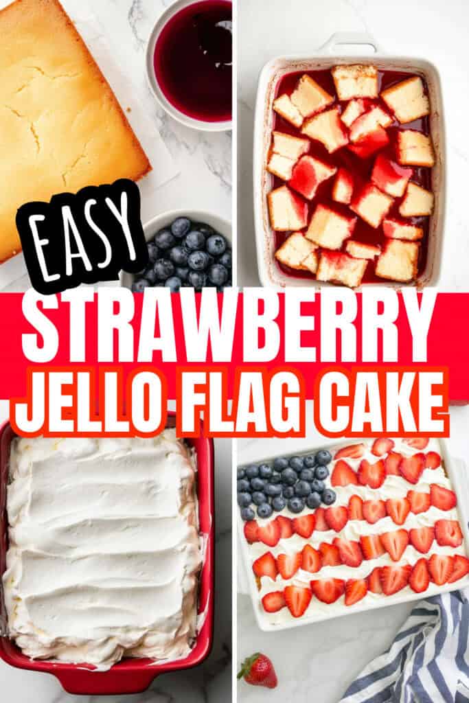 Easy 4th of July Jello Flag Cake Recipe