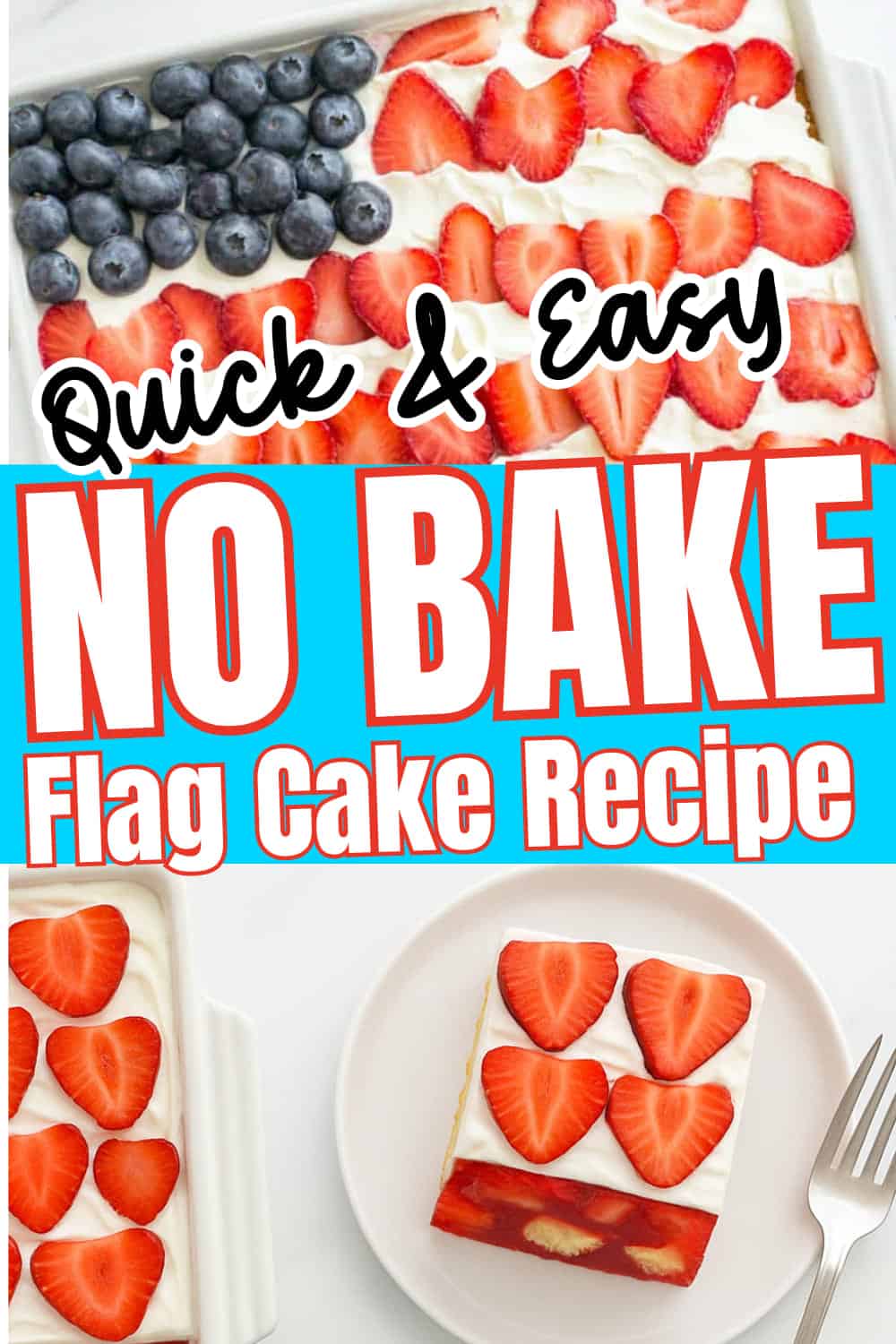 Easy 4th of July Jello Flag Cake Recipe
