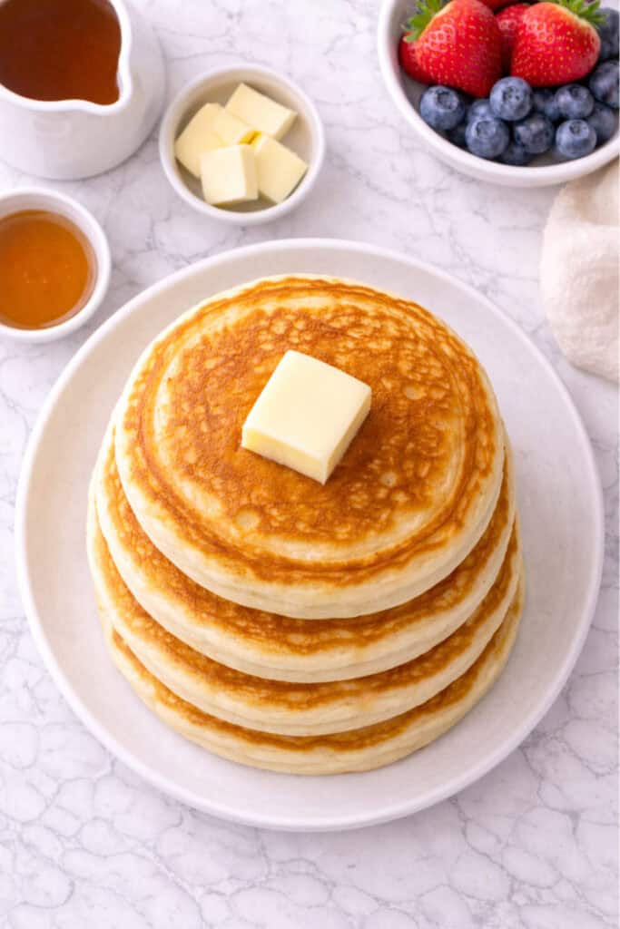 Soft Fluffy Pancakes from Scratch